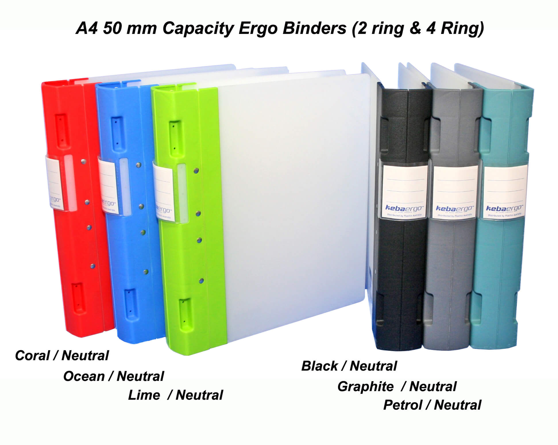 A4 Ergo Binder 4 Ring 50mm Capacity | Plastics Australia